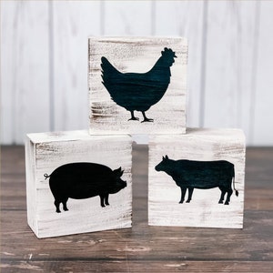 Farmhouse Decor Blocks - Etsy