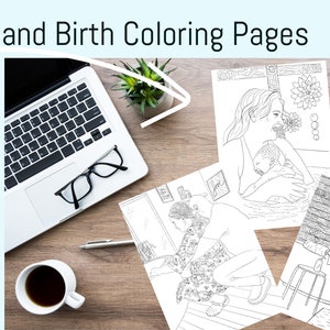 Labor and Birth Coloring Pages - Etsy