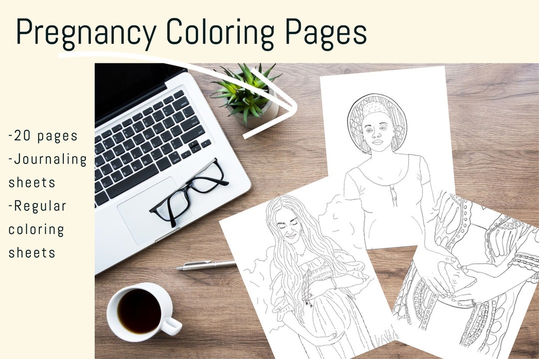 Pregnancy Coloring Pages - Etsy