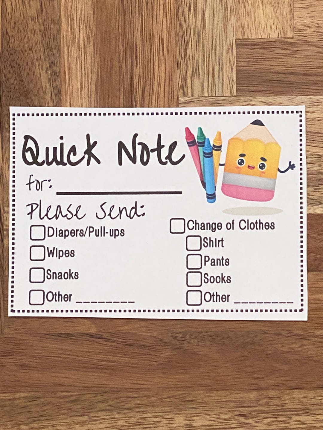 Quick Note--themed Note Cards for Each Month of the Year--daycare, Pre ...