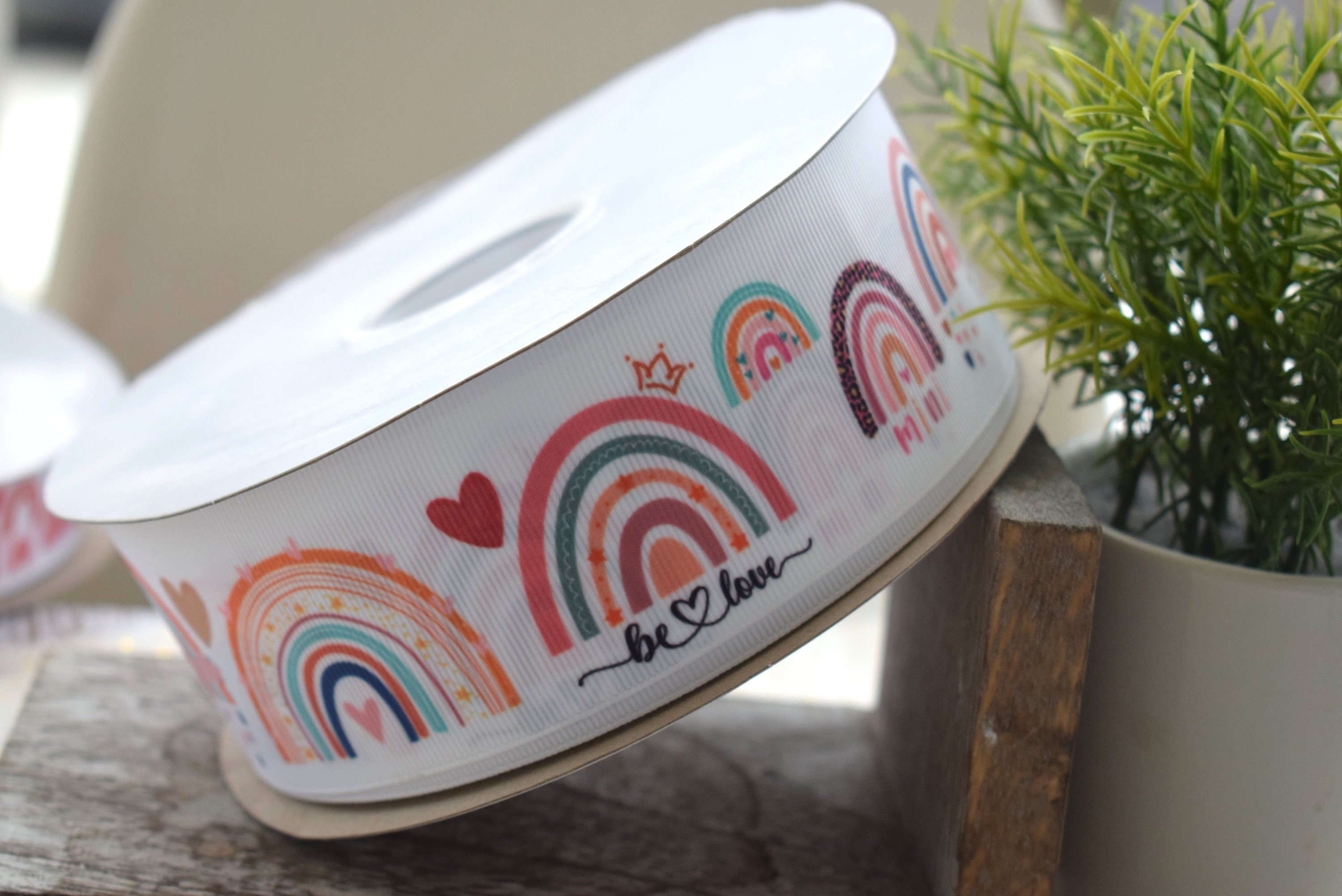 Neutral Boho Rainbow Ribbon Rainbow Neutral Ribbon Boho - Etsy