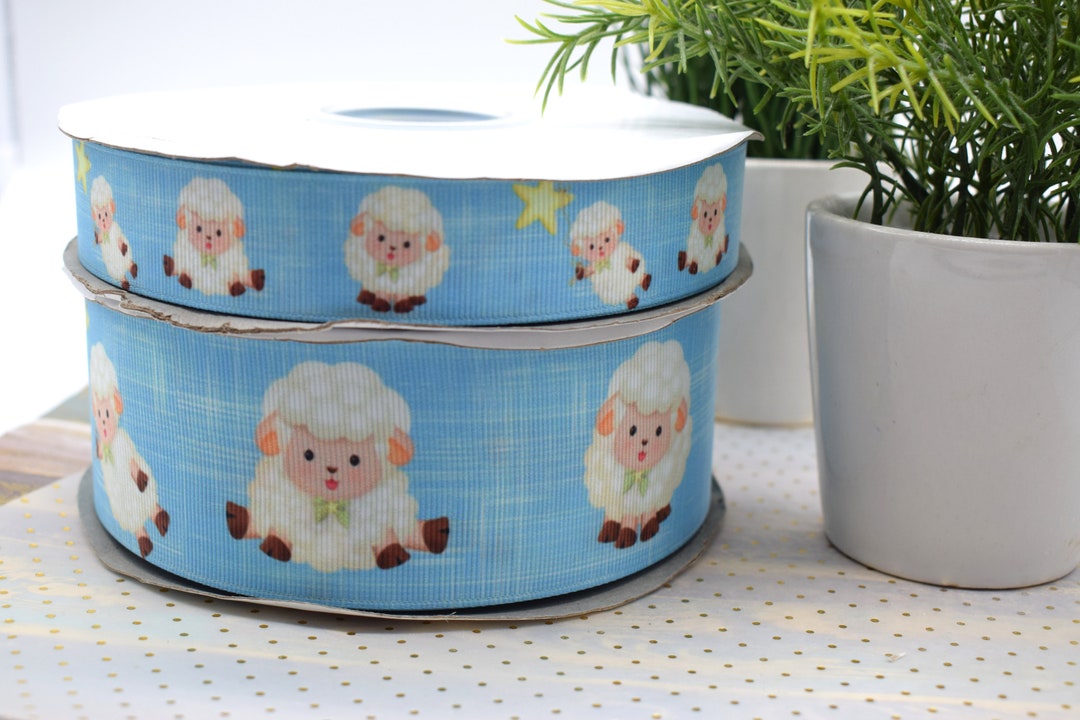 Sheep Ribbon, Lambs Ribbon, Animal Ribbon, Animal Grosgrain Ribbon ...
