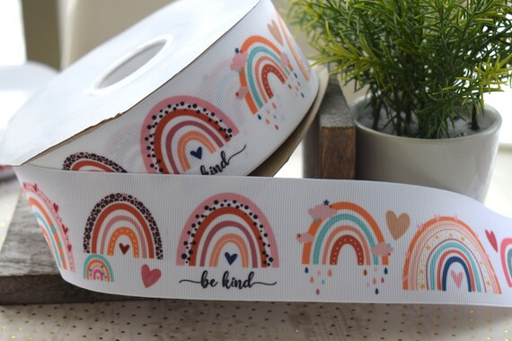 Neutral Boho Rainbow Ribbon Rainbow Neutral Ribbon Boho - Etsy