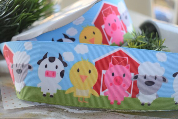 Farm Animal Ribbon Cow Sheep Chicken Ribbon Animal Farmer | Etsy