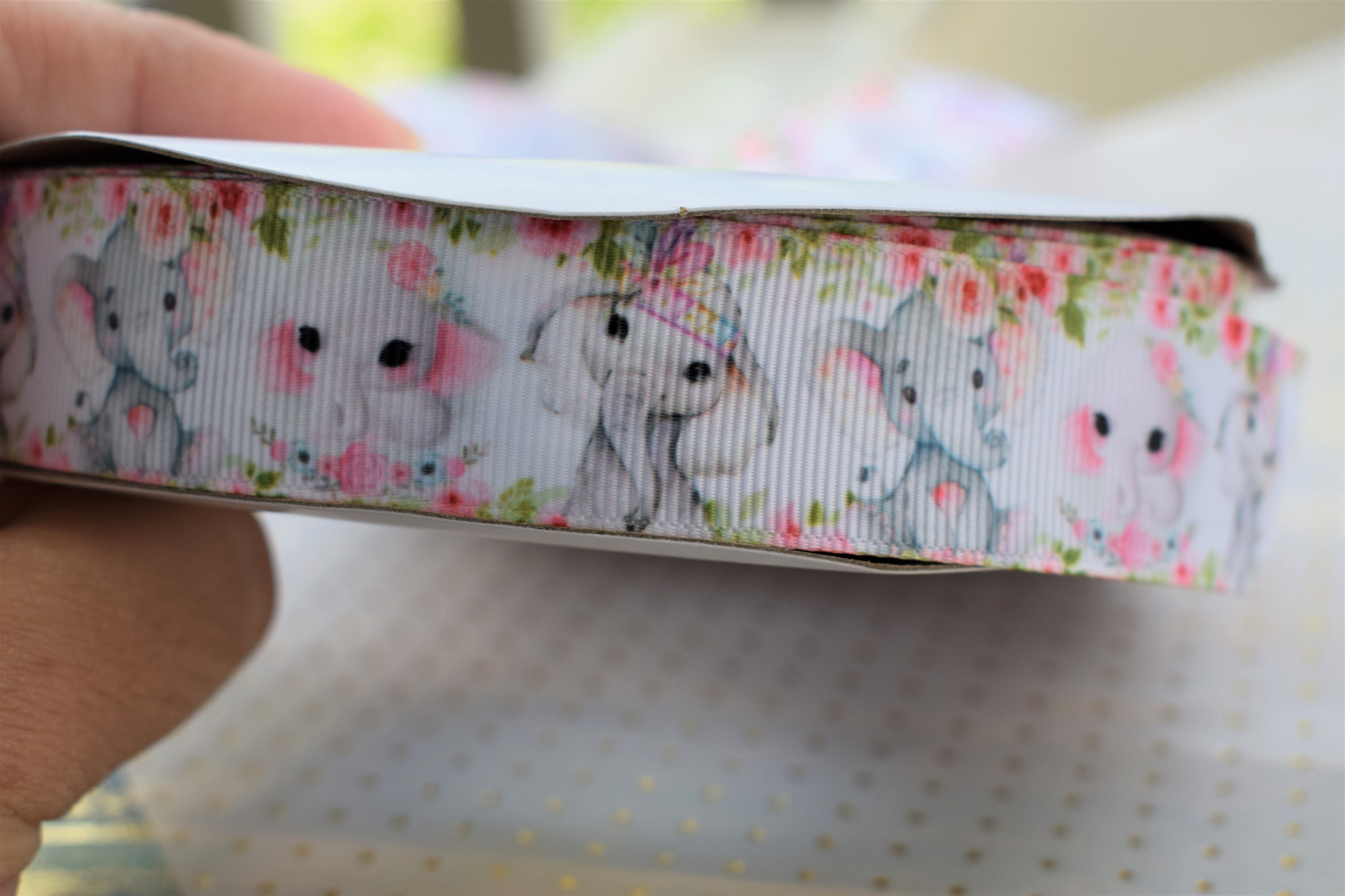 Pink Elephant Baby Shower Ribbon Girl Baby Elephant Ribbon - Etsy