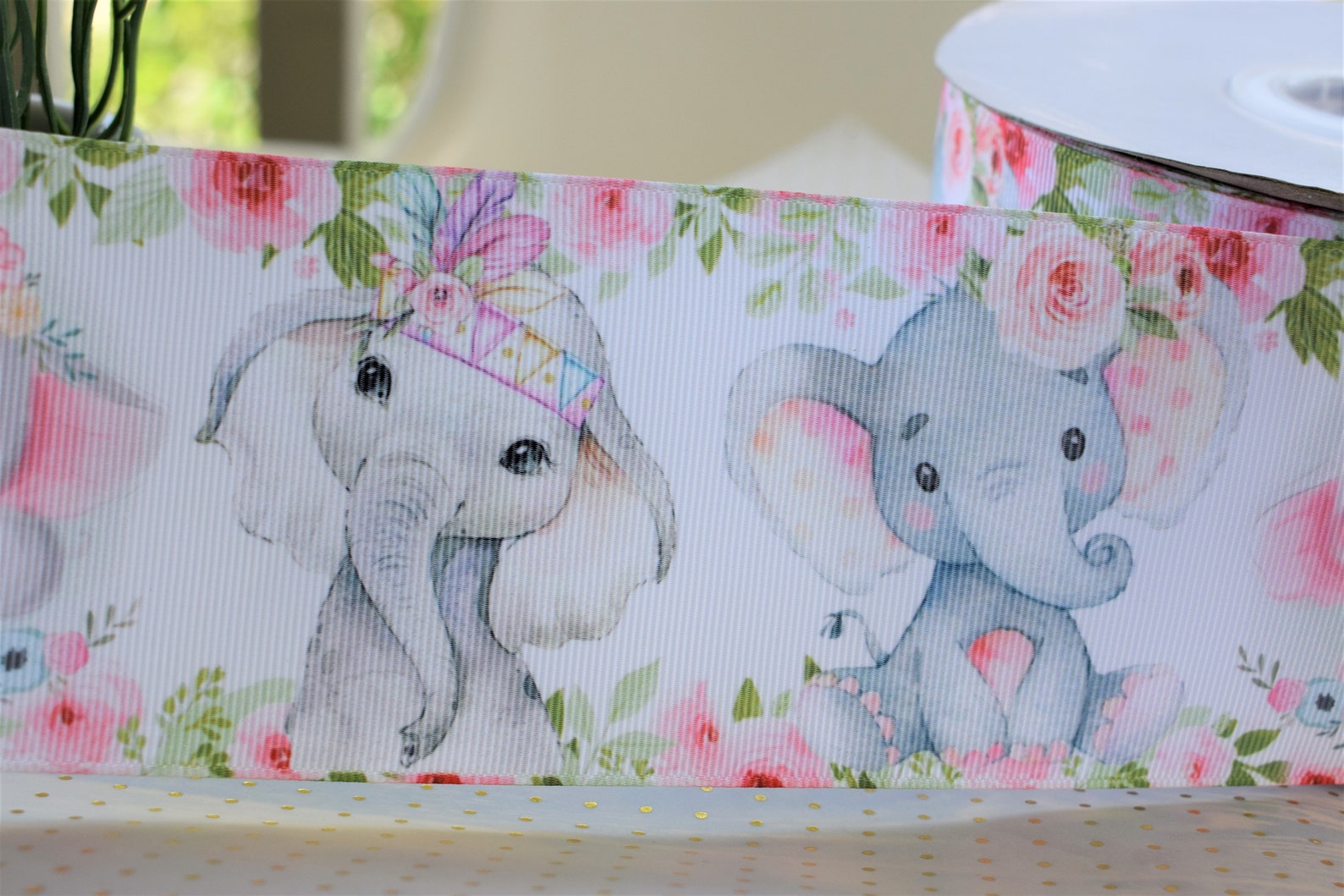 Girl Pink Elephant Baby Ribbon Diaper Cake Ribbon Girl Baby | Etsy