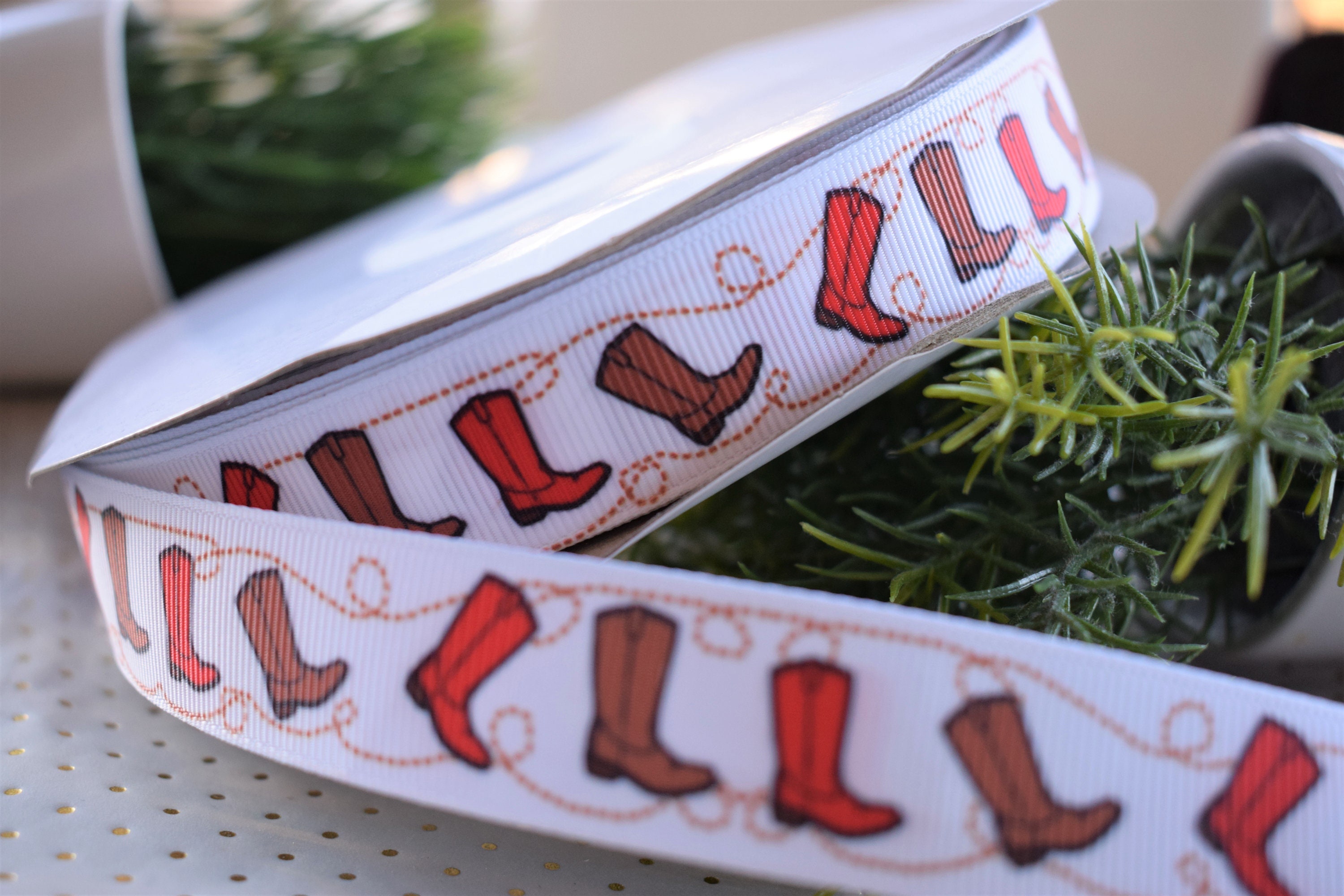 Cowboy Ribbon Cowboy Baby Shower Ribbon Cowboy Grosgrain - Etsy