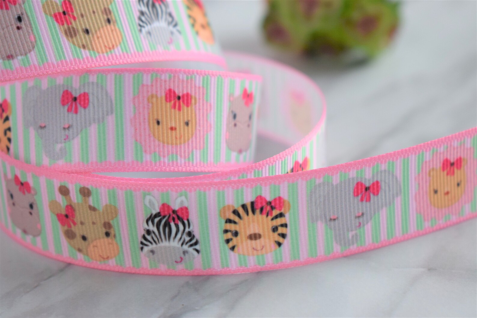 Girl Safari Baby Shower Ribbon Girl Baby Safari Ribbon Girl - Etsy