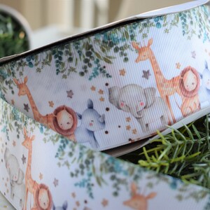 Jungle Safari Ribbon, Safari Baby Shower, Safari Jungle Monkey Giraffe ...