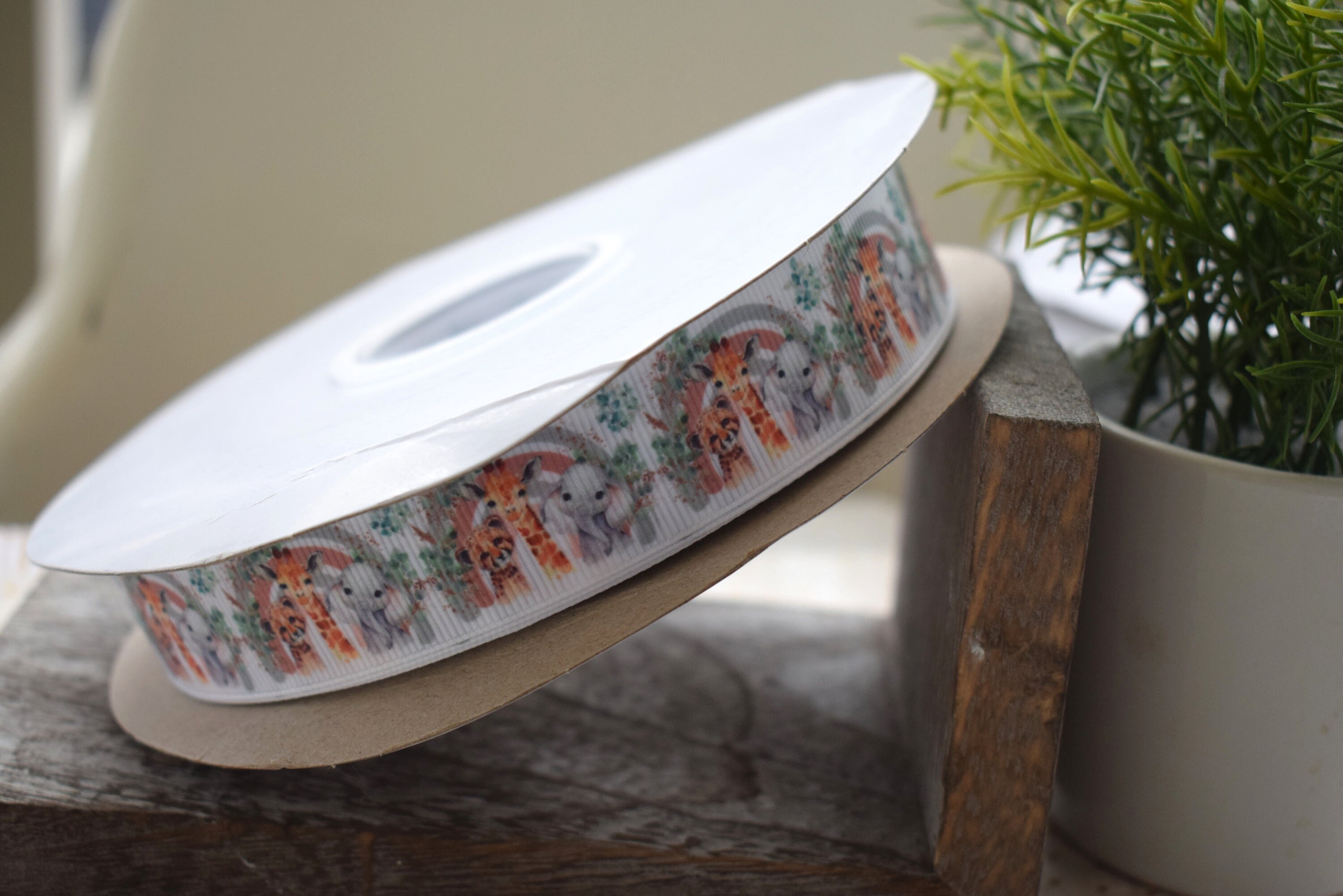 Animal Boho Rainbow Ribbon Safari Monkey Diaper Cake Ribbon | Etsy