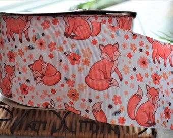 Woodland Ribbon Fox Diaper Cake Ribbon Animal Grosgrain | Etsy