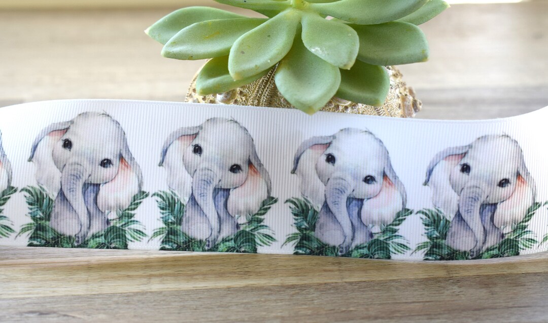 Elephant Animal Safari Ribbon, Boy Baby Safari Ribbon, Safari Jungle ...