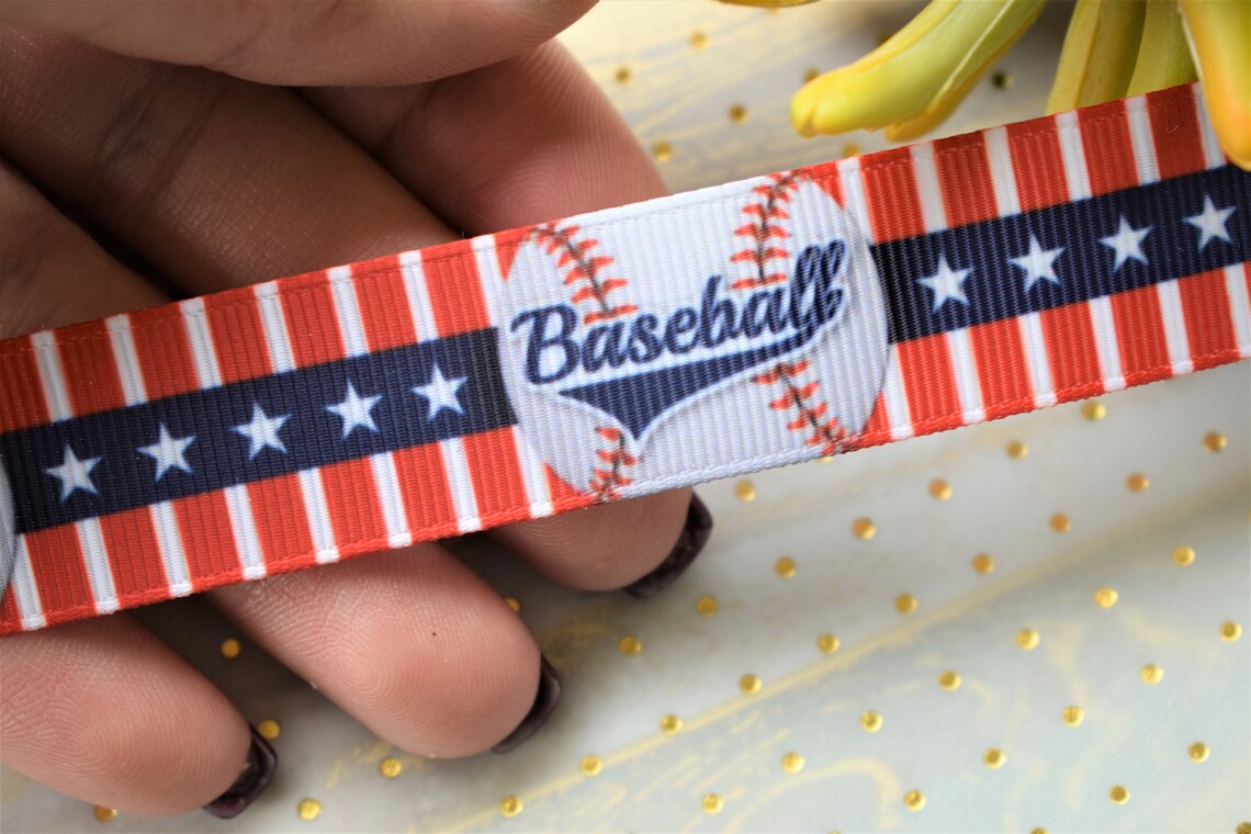 Baseball Ribbon Sports Ball Ribbon Baseball Grosgrain - Etsy