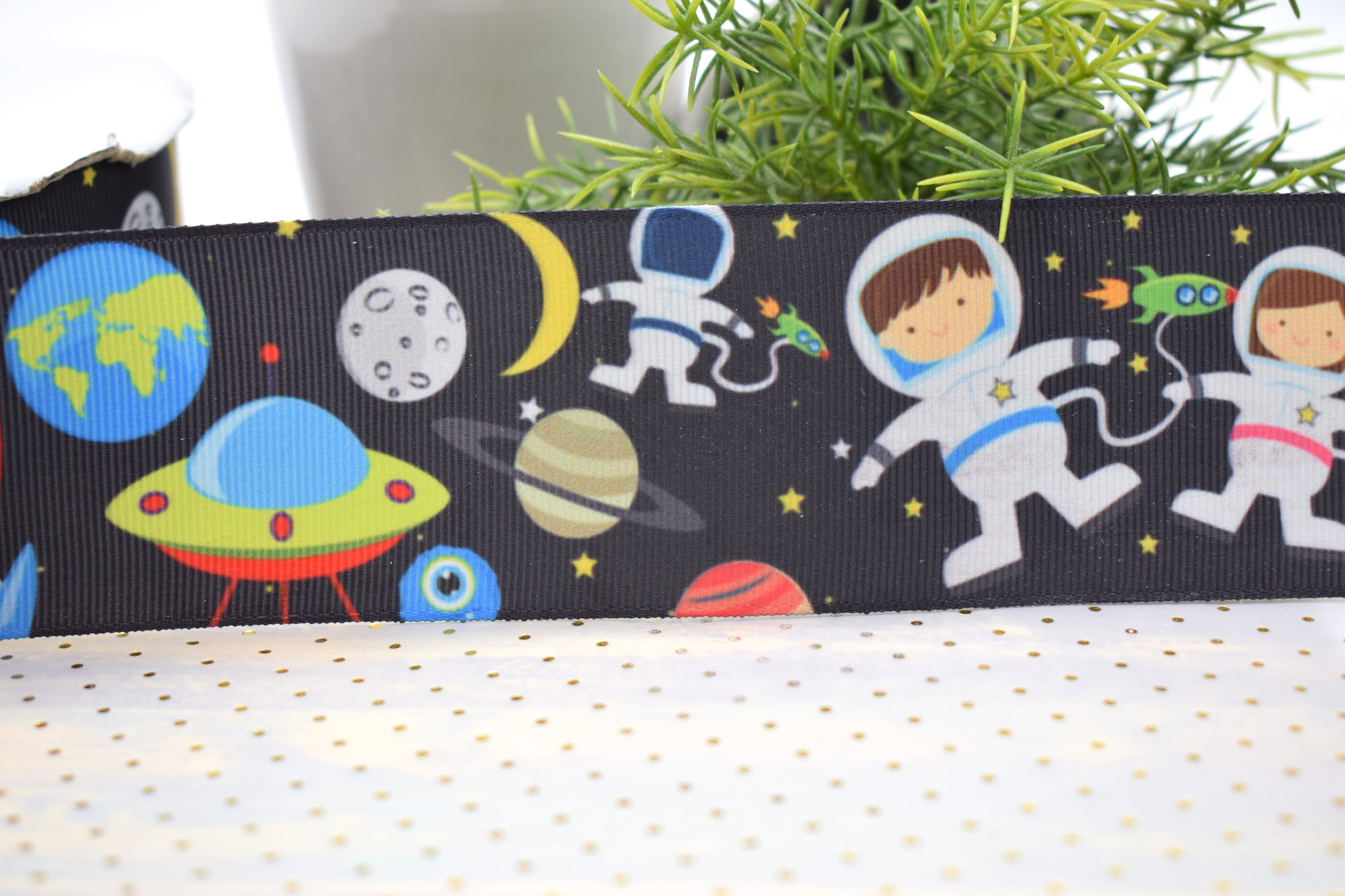 Astronaut Ribbon Solar System Ribbon Planet Ribbon Outer - Etsy