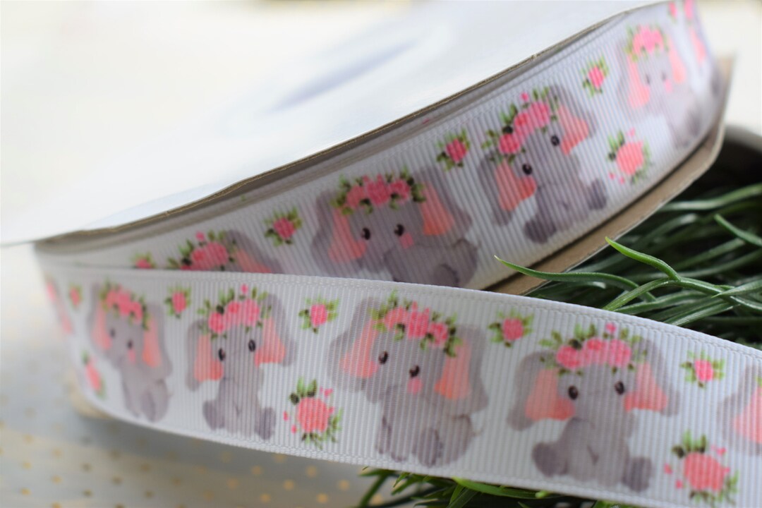 Pink Elephant Baby Shower Ribbon, Girl Baby Elephant Ribbon, Pink ...