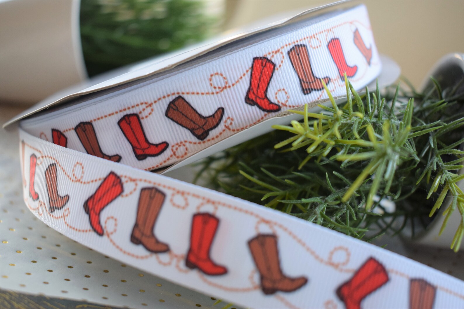 Cowboy Ribbon Cowboy Baby Shower Ribbon Cowboy Grosgrain | Etsy