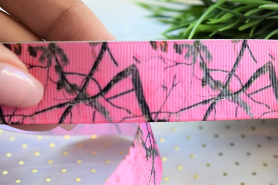 Pink Camo Ribbon Camouflage Ribbon Pink Camouflage Grosgrain | Etsy
