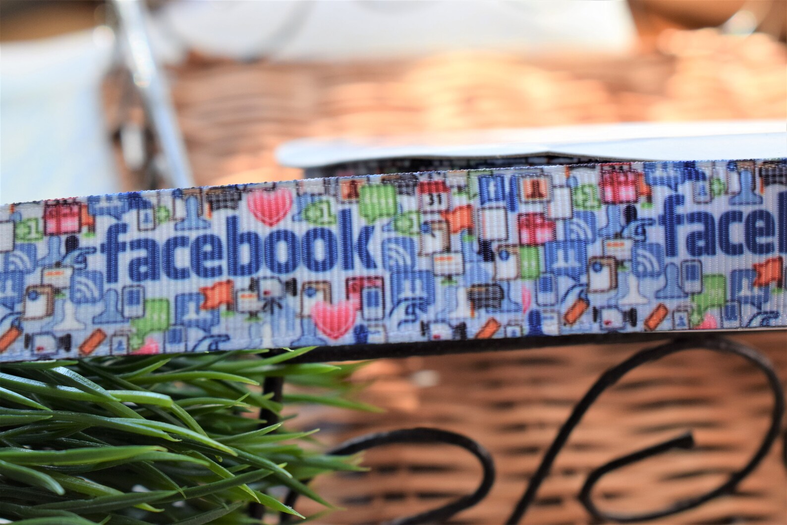 Facebook Ribbon Social Media Ribbon Twitter Ribbon Youtube - Etsy
