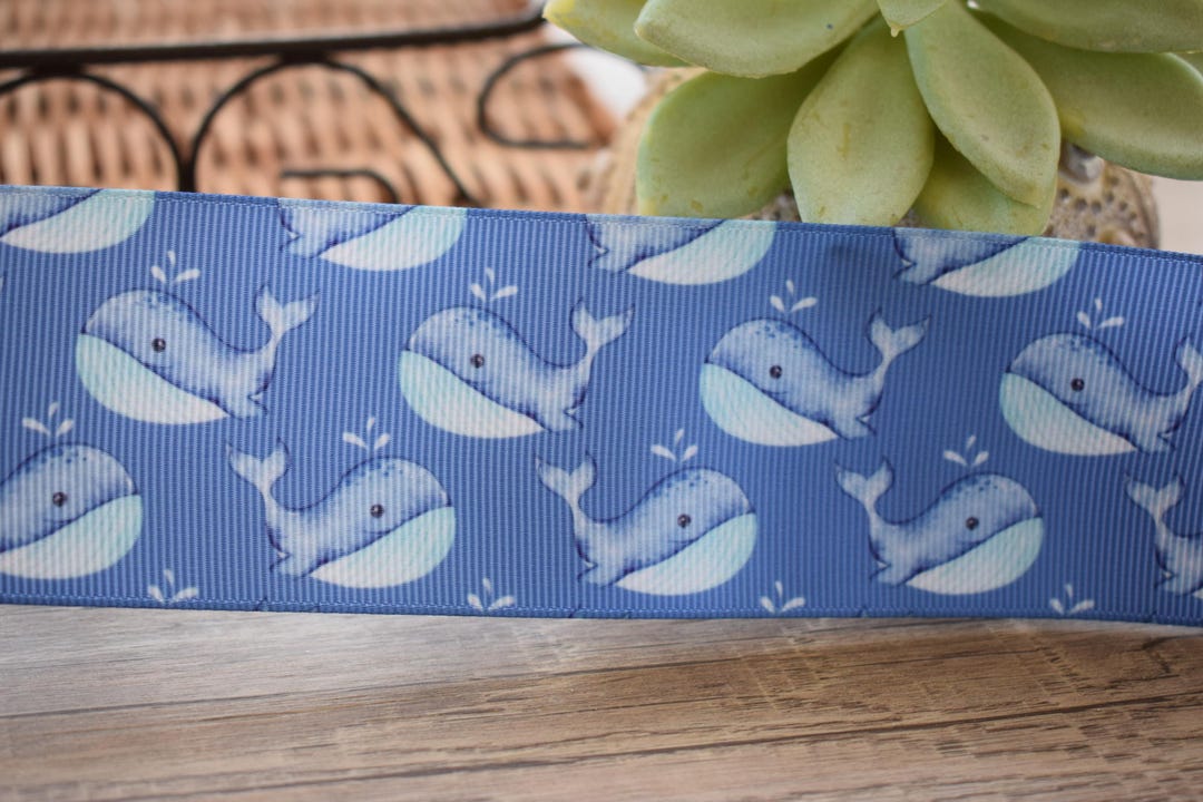 Blue Whale Ribbon, Blue Under the Sea Ribbon, Nautical Party, Sea ...