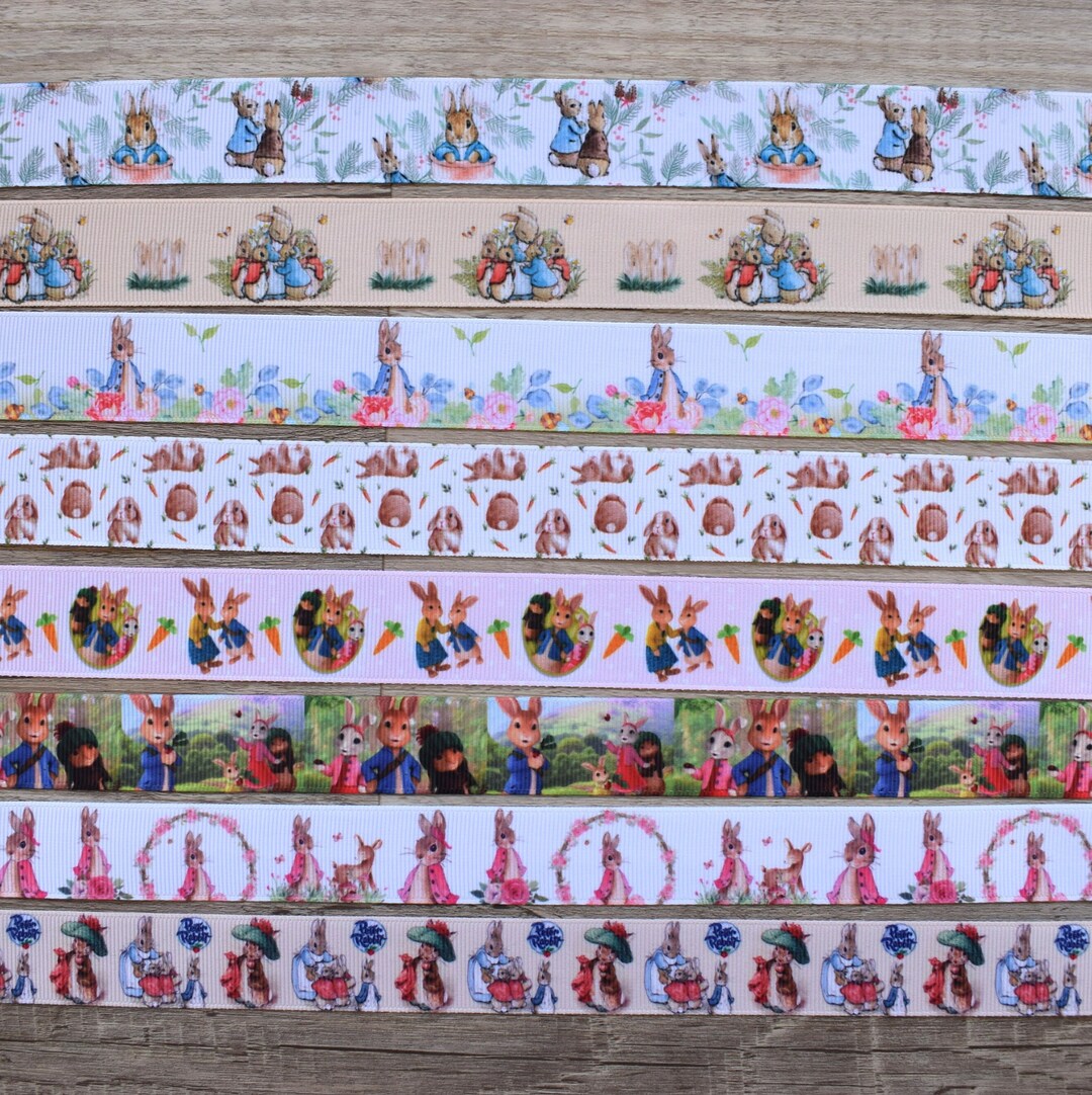 Peter Rabbit Grosgrain Ribbon, Rabbit Party Baby Shower, Birthday Gift ...