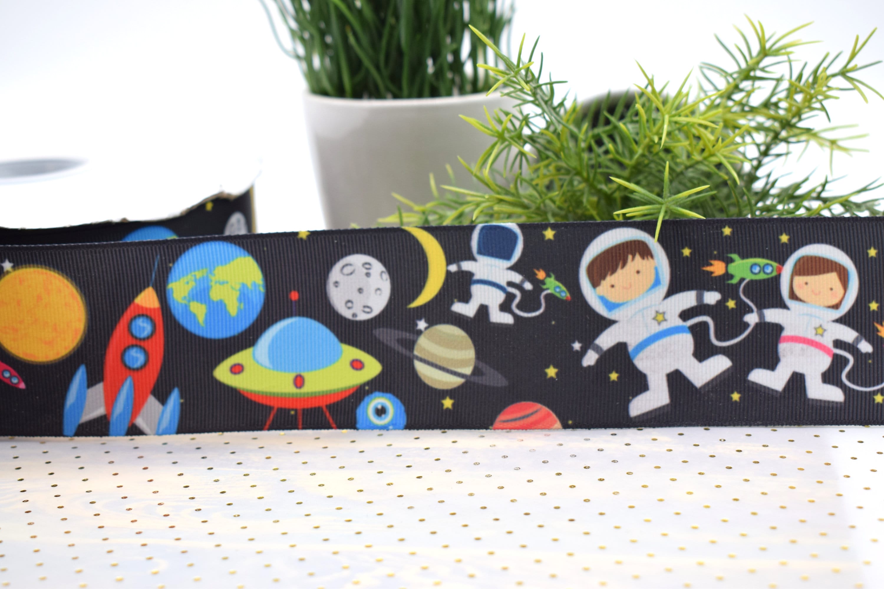 Astronaut Ribbon Solar System Ribbon Planet Ribbon Outer - Etsy