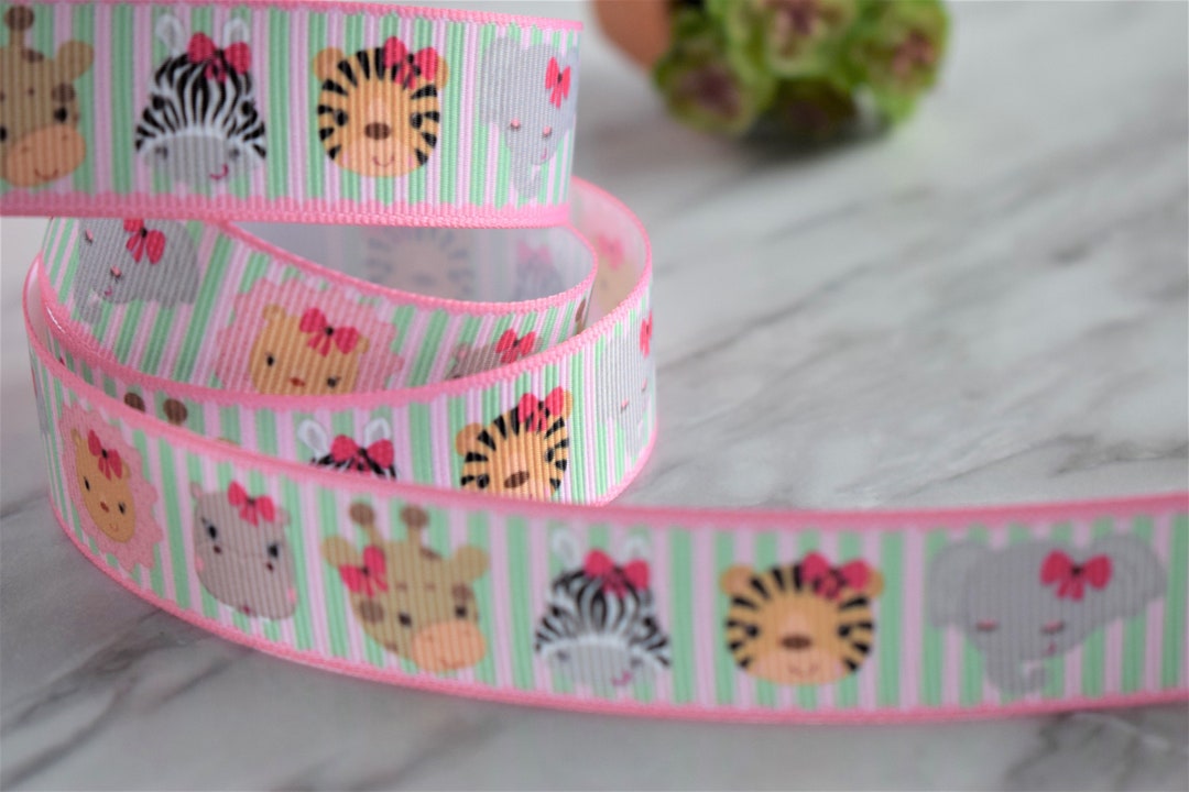 Girl Safari Baby Shower Ribbon, Girl Baby Safari Ribbon, Girl Safari ...