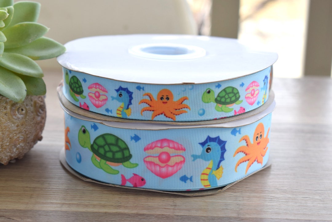 Under the Sea Ribbon, Turtle Crab Starfish Ribbon, Turtle and Fish ...
