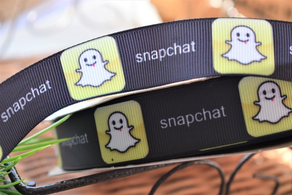Snapchat Ribbon Social Media Ribbon Instagram Grosgrain | Etsy