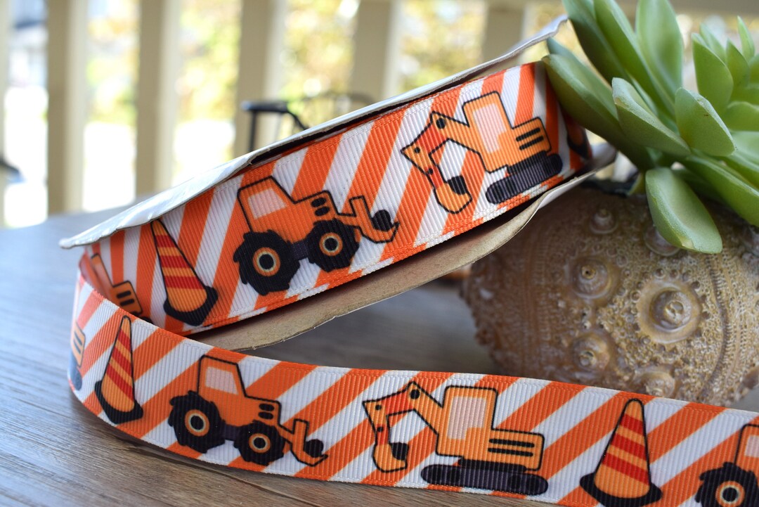Truck Ribbon, Under Construction Ribbon, Dump Truck and Tractor ...