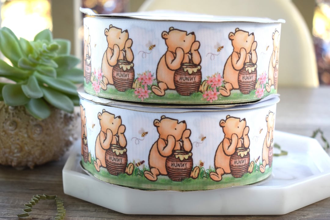 Classic Winnie the Pooh Grosgrain Ribbon, Party - Baby Shower Ribbon ...