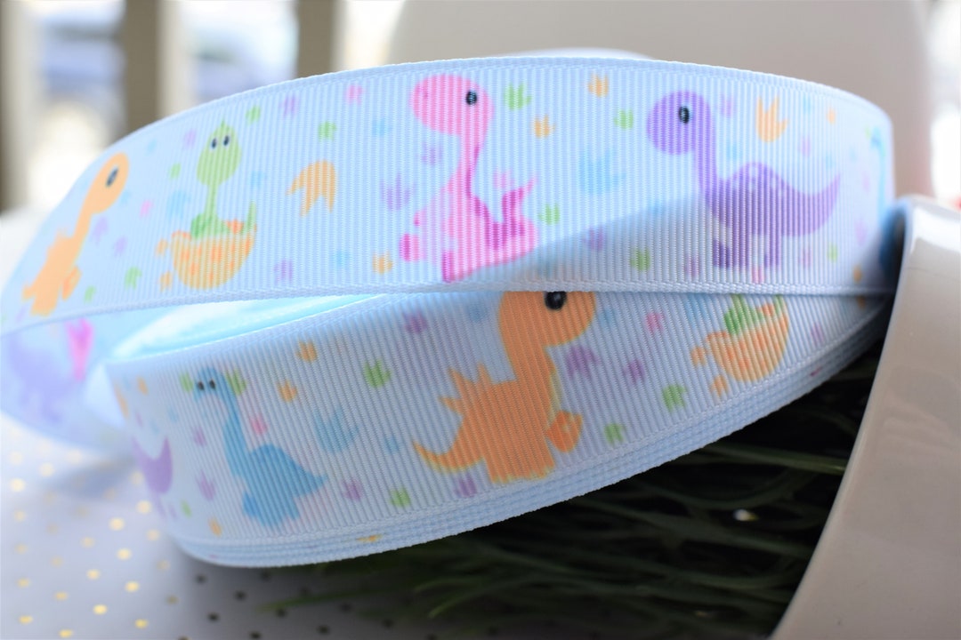 Baby Dinosaurs Ribbon, Dinosaurs Grosgrain Ribbon, Baby Dinosaurs ...