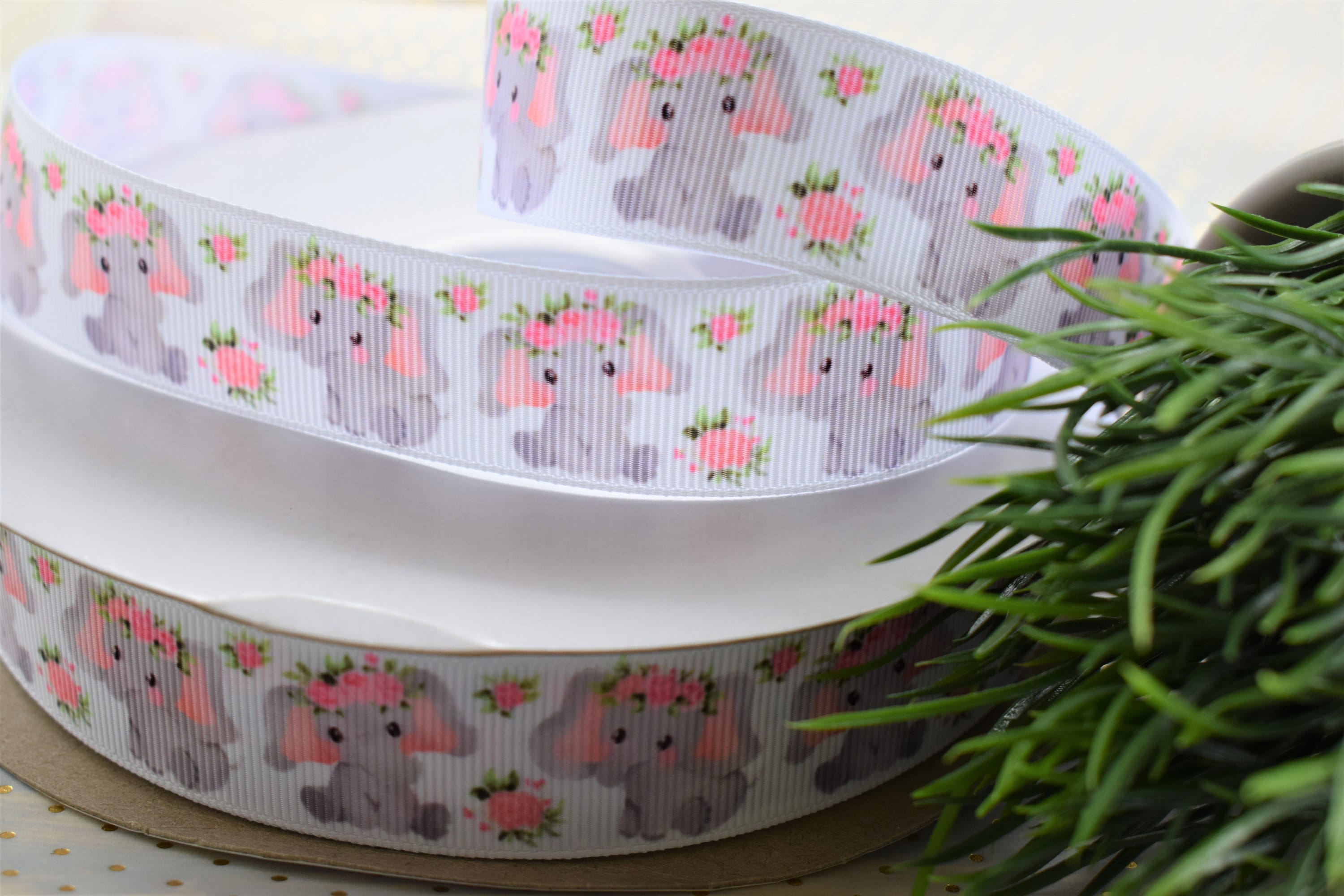 Pink Elephant Baby Shower Ribbon Girl Baby Elephant Ribbon - Etsy