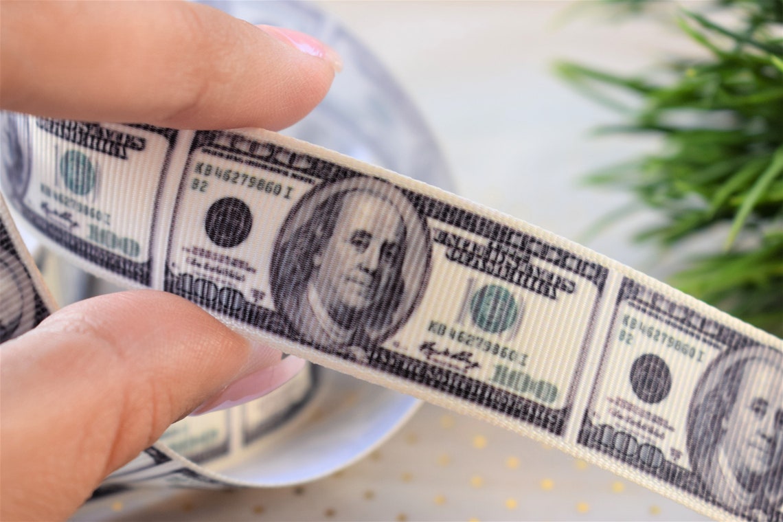 Dollar Ribbon Money Dollar Sign Grosgrain Ribbon Dollar - Etsy