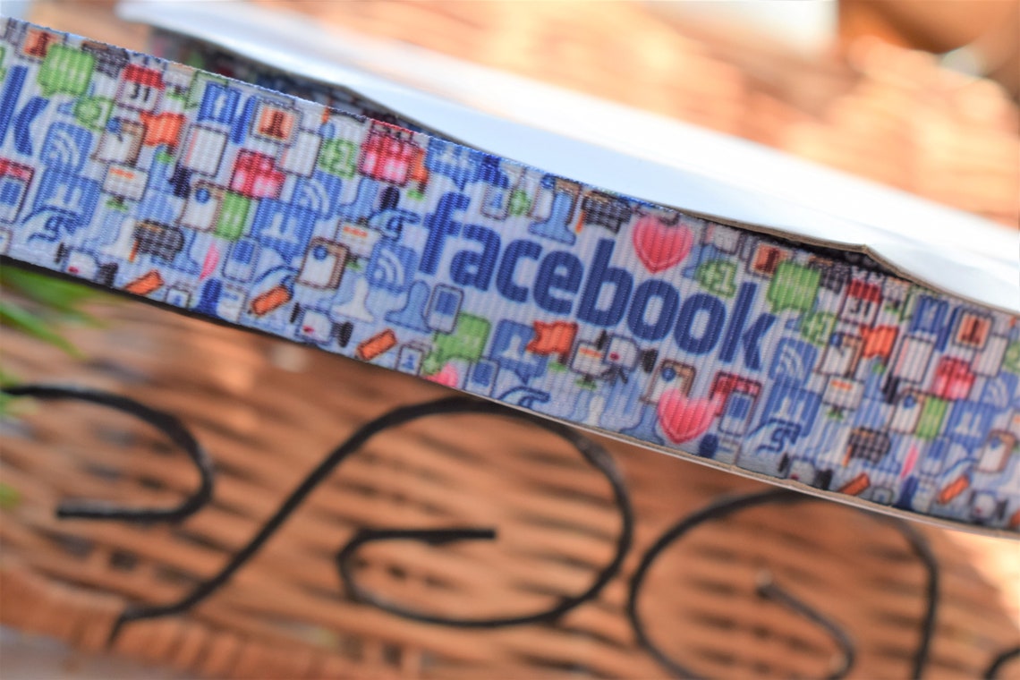 Facebook Ribbon Social Media Ribbon Twitter Ribbon Youtube - Etsy