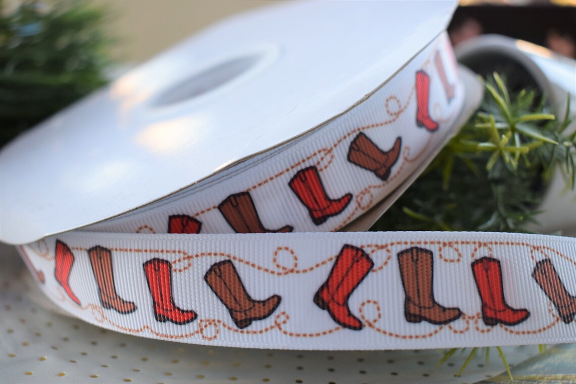 Cowboy Ribbon Cowboy Baby Shower Ribbon Cowboy Grosgrain | Etsy