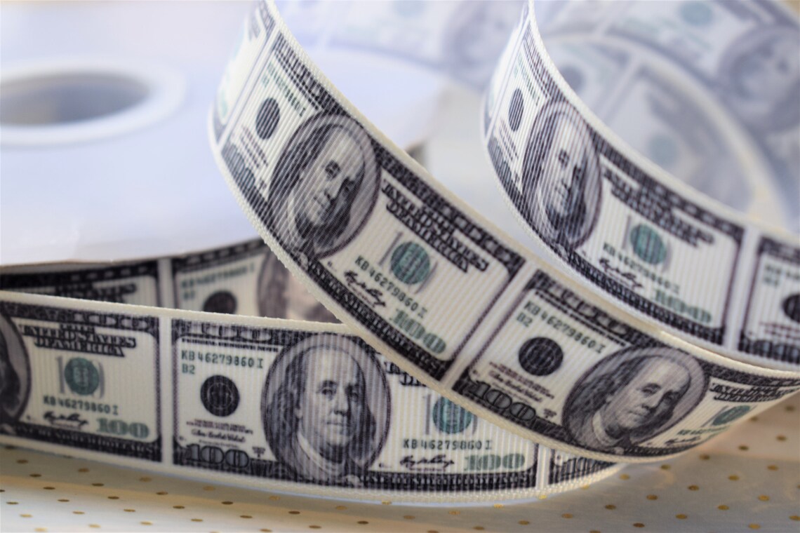 Dollar Ribbon Money Dollar Sign Grosgrain Ribbon Dollar - Etsy