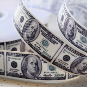 Dollar Ribbon, Money Dollar Sign Grosgrain Ribbon, Dollar Bills, Money ...