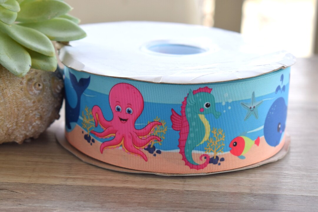 Under the Sea Ribbon, Girl Boy Turtle Crab Starfish Ribbon, Turtle and ...