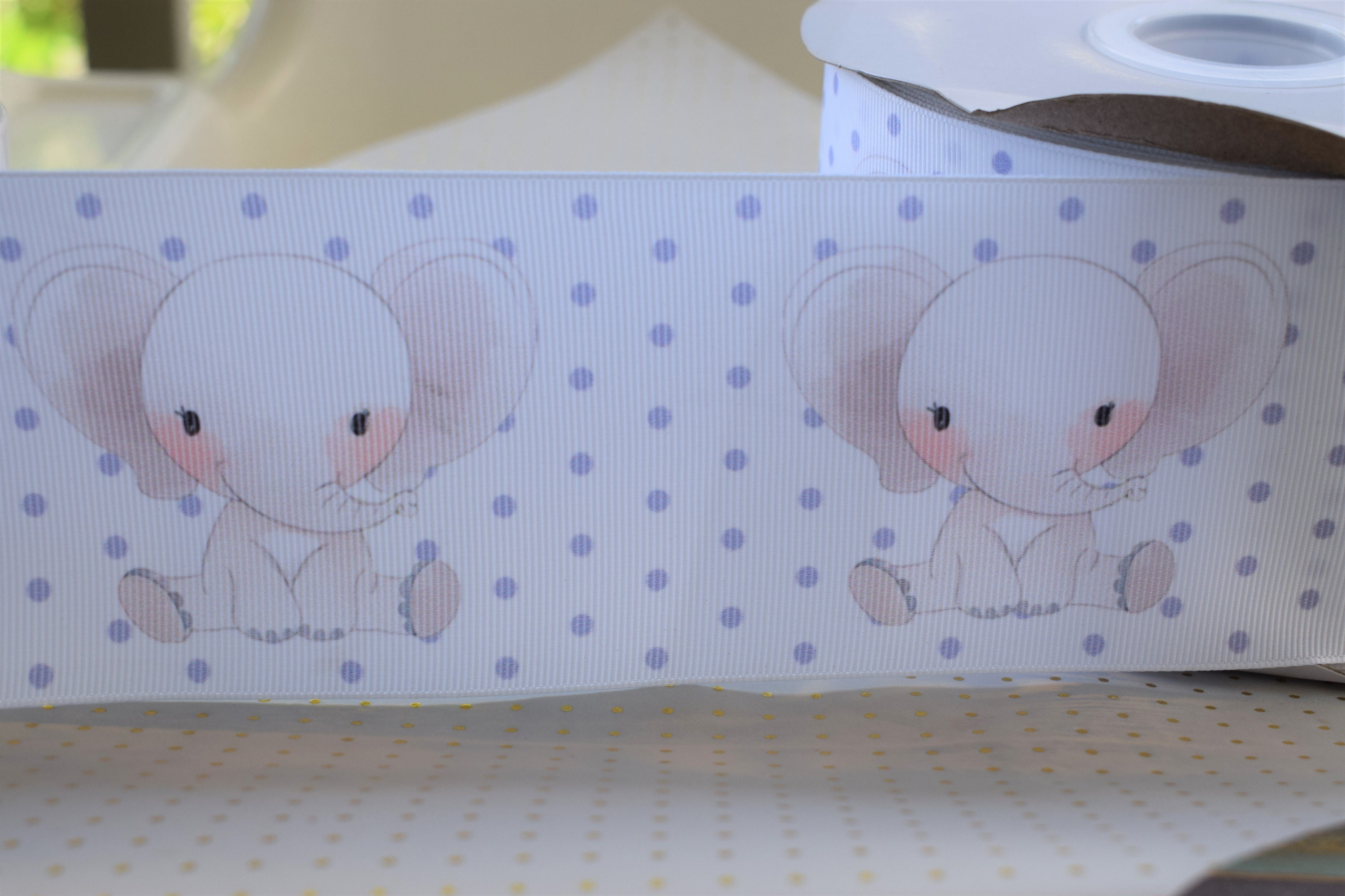 Gray Elephant Baby Shower Ribbon Baby Elephant Ribbon Grey - Etsy