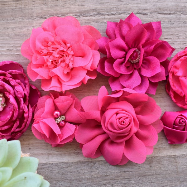 Pink Chiffon Flower - Etsy