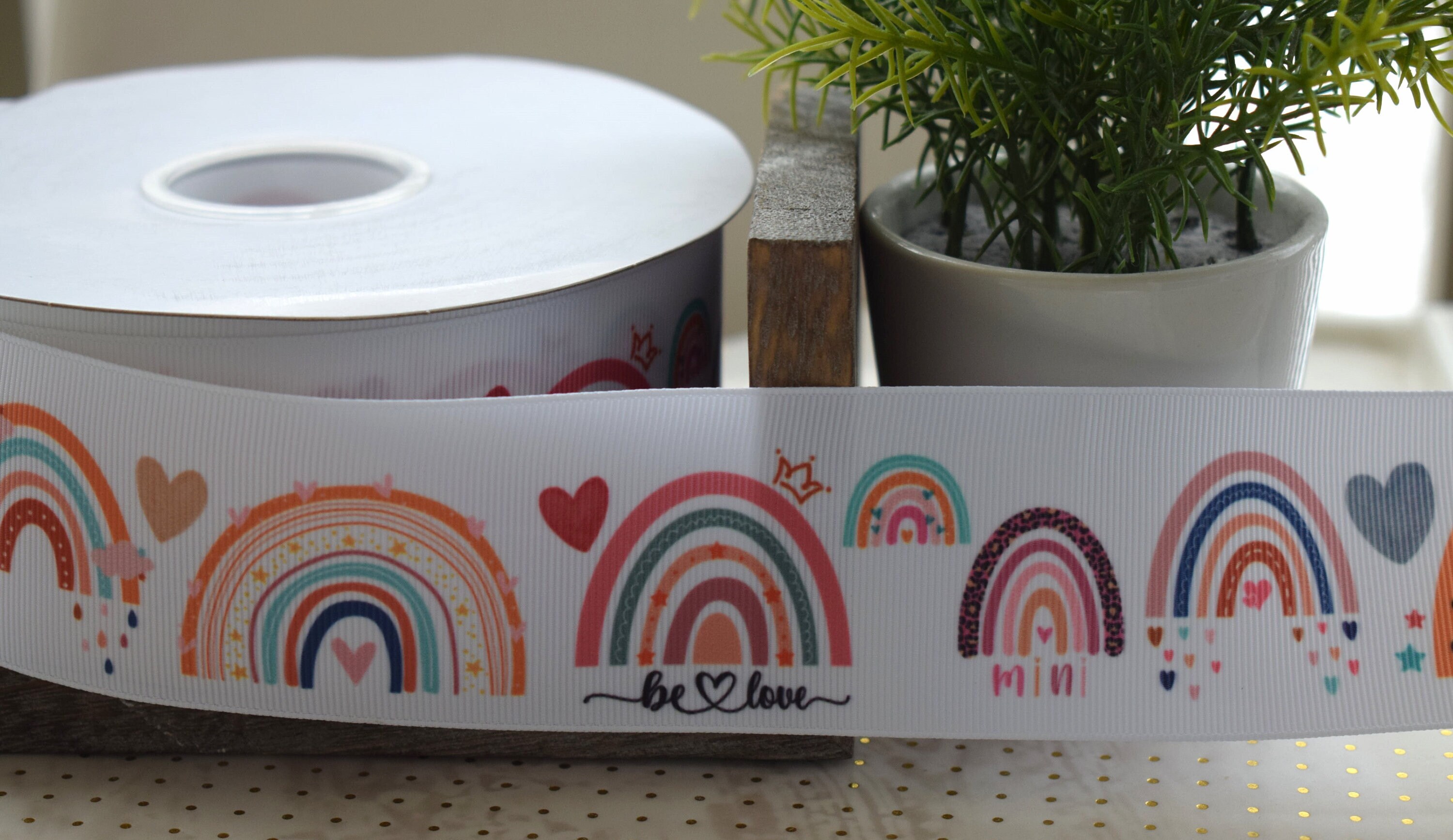 Neutral Boho Rainbow Ribbon Rainbow Neutral Ribbon Boho - Etsy