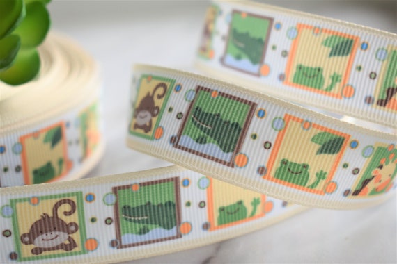 Jungle Safari Ribbon Boy Baby Shower Safari Ribbon Safari | Etsy