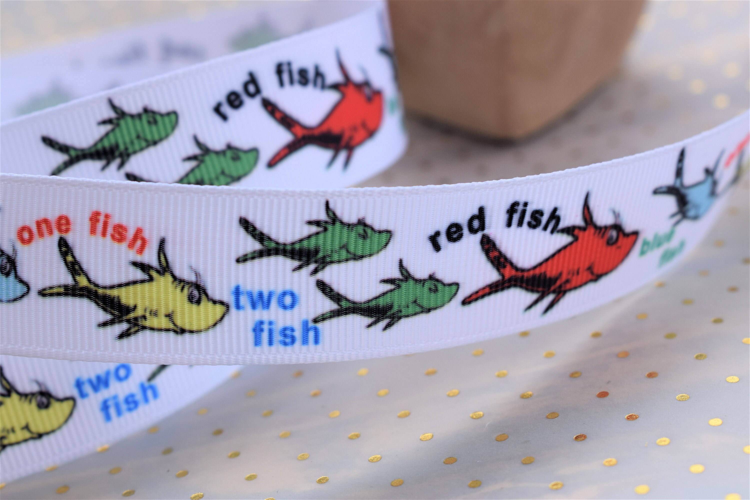 One Fish Two Fish Red Fish Cat in the Hat Ribbon Dr Seuss | Etsy
