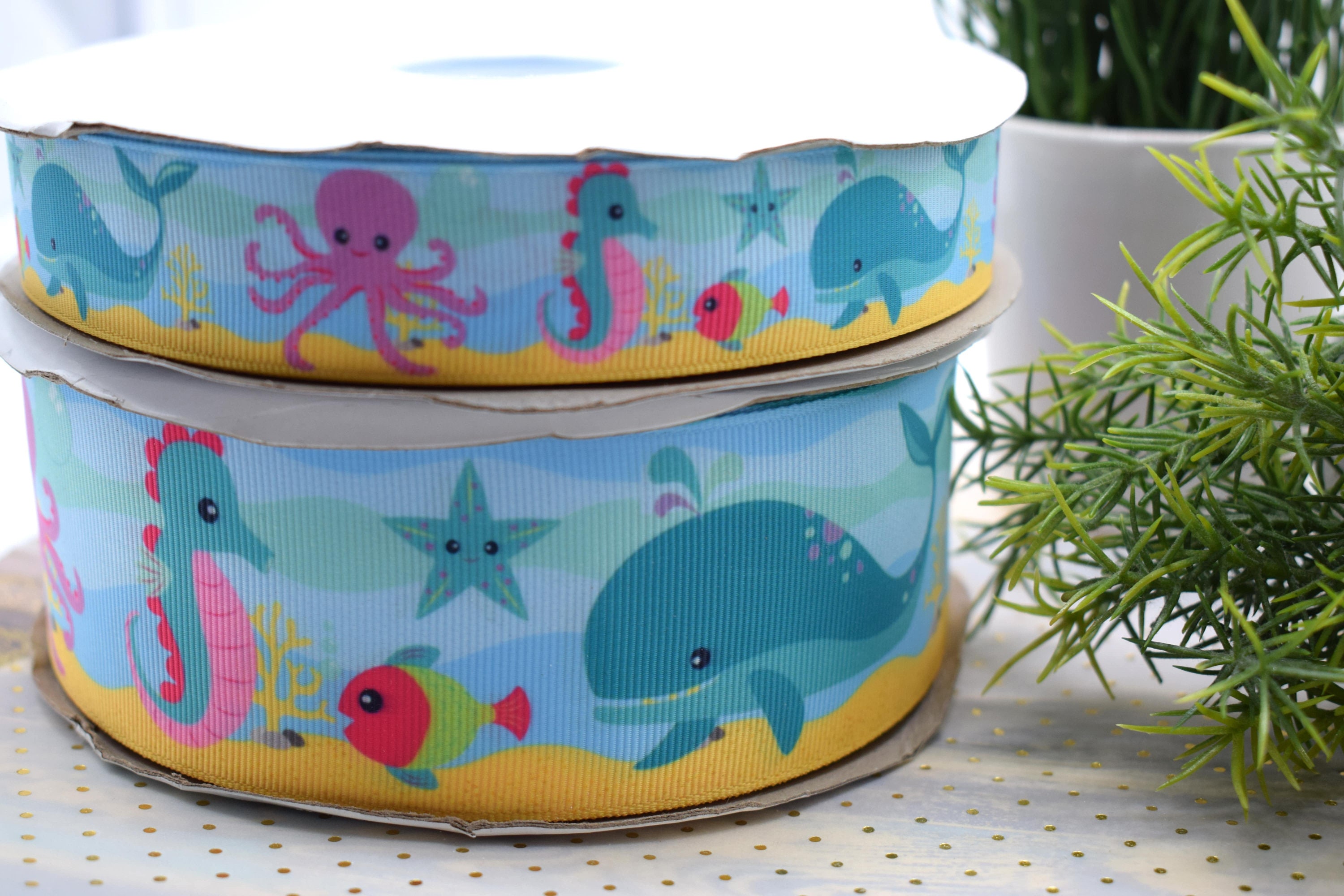 Under the Sea Ribbon Girl Turtle Crab Starfish Ribbon Turtle - Etsy