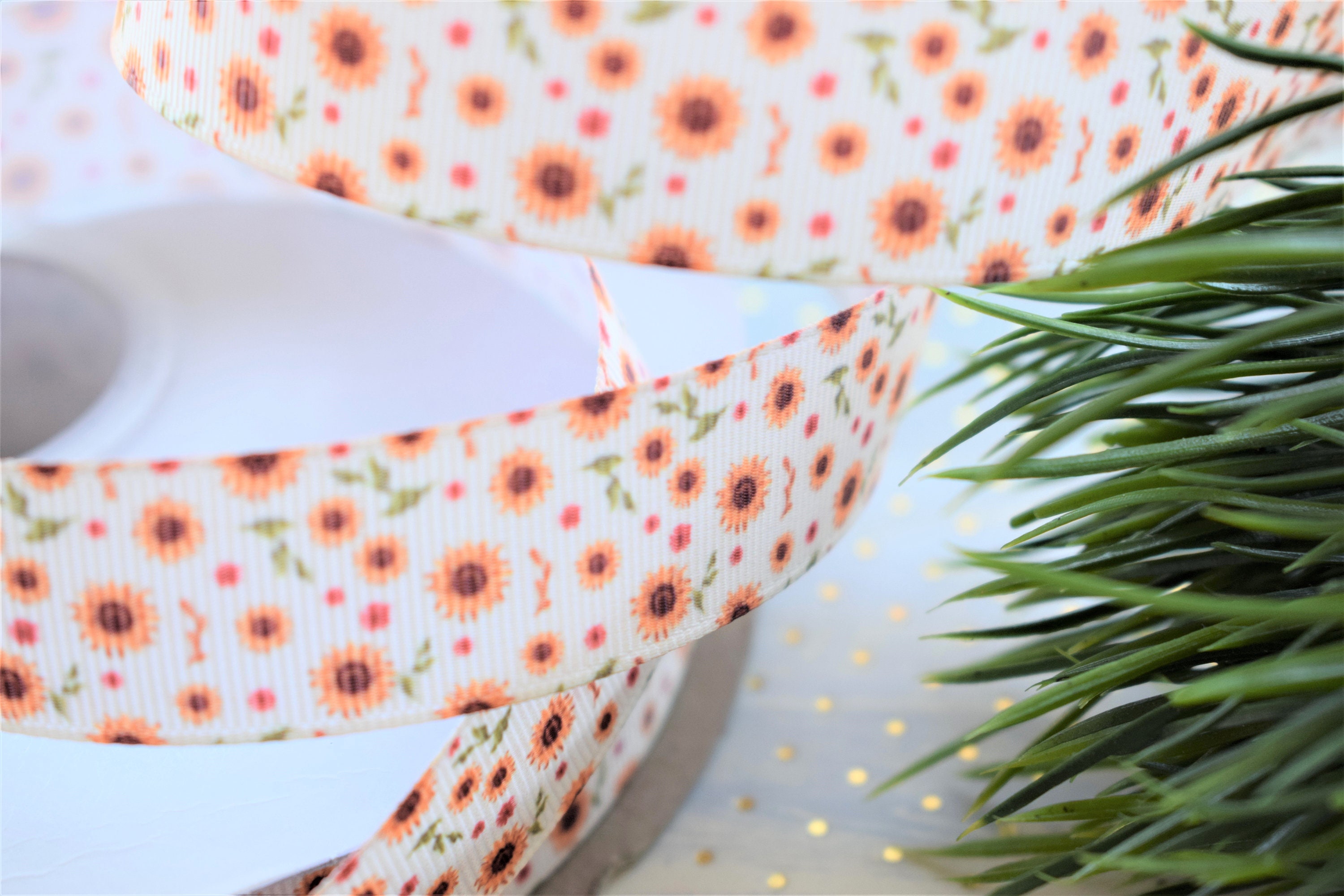 Sunflower Ribbon Cream Rustic Sunflower Ribbon Sunflower | Etsy