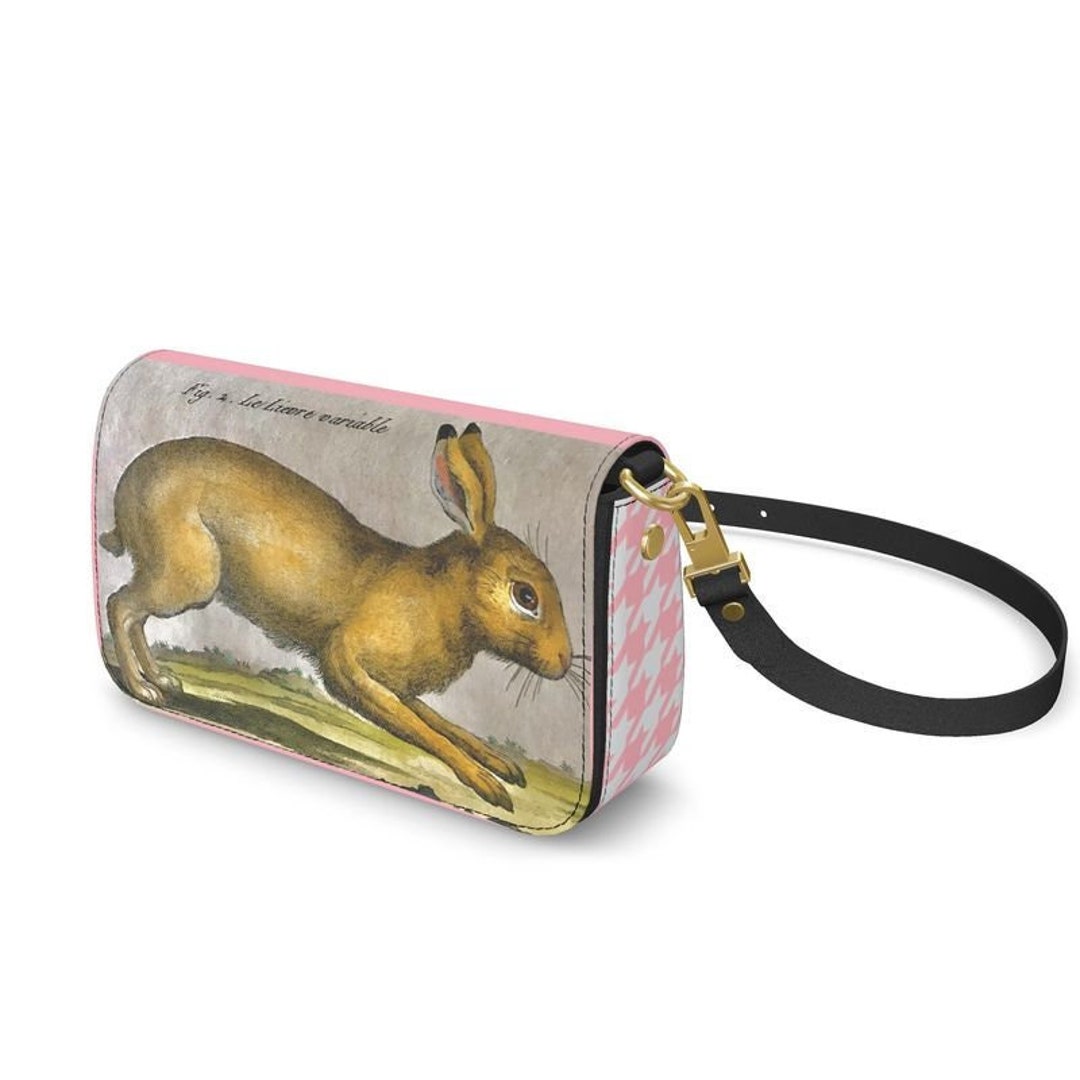 Handcrafted in London,lovely Old World Rabbit Fine Leather Foldover Bag ...