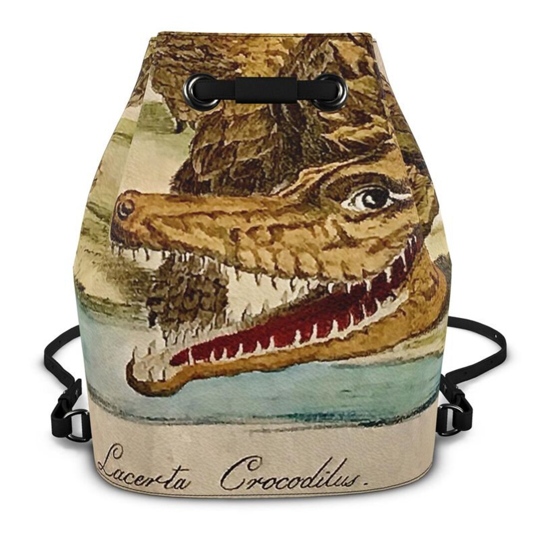 Handmade in London Stunning Leather Gator Bucket Bag, Crocodile ...