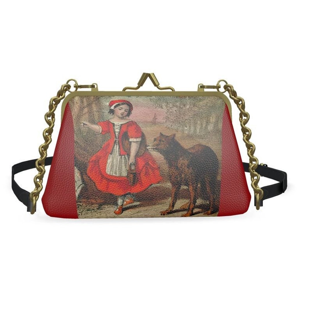Handmade in London Luxury Leather Clip Purse,little Red Riding Hood ...