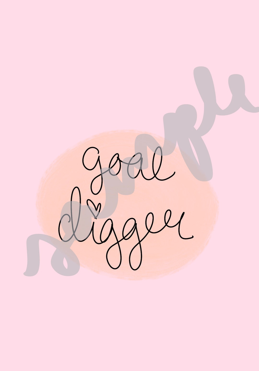Cute "goal Digger" Wallpaper - Etsy
