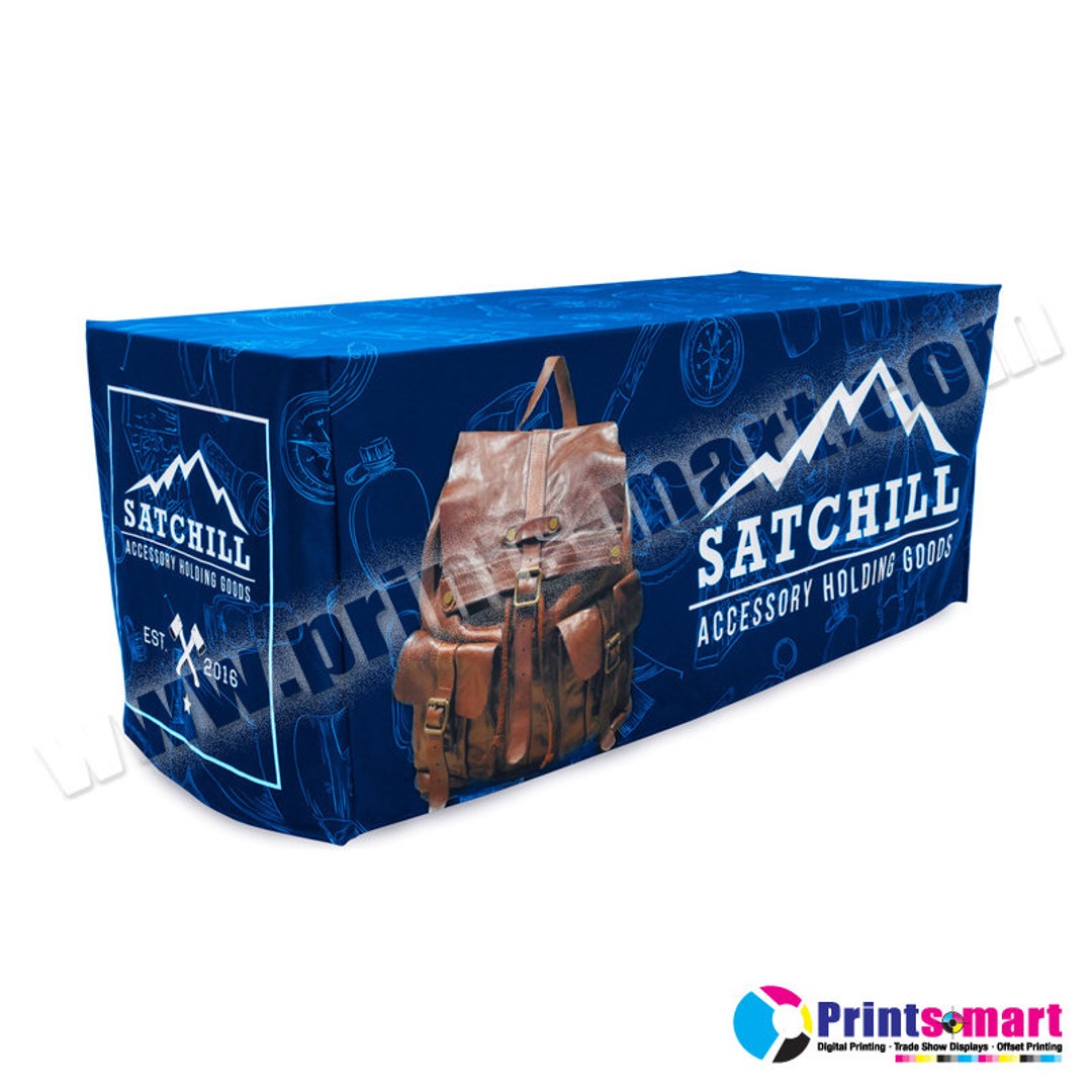 6ft Advertising Table Cover Personalized Fitted Table Cover Full Color ...